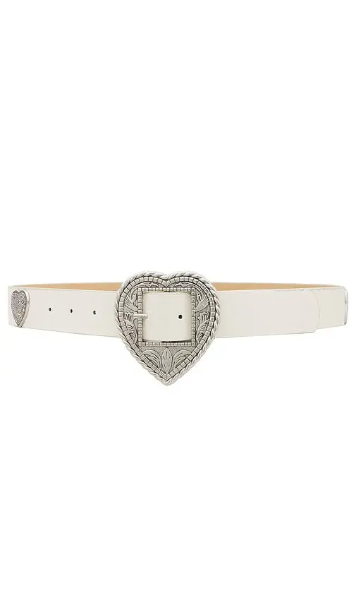 8 Other Reasons Western Heart Belt - White