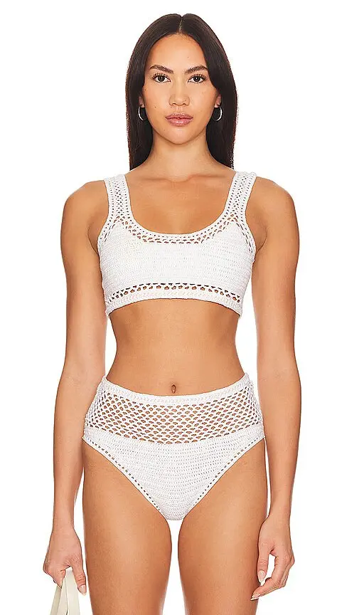 Beach Riot Elliot Crochet Top - White