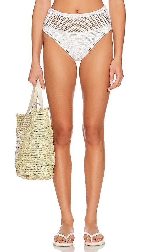 Beach Riot Brinley Bikini Bottom - White