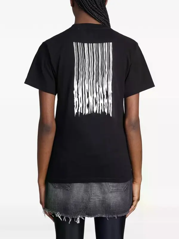 Balenciaga Barcode-print T-shirt - Black