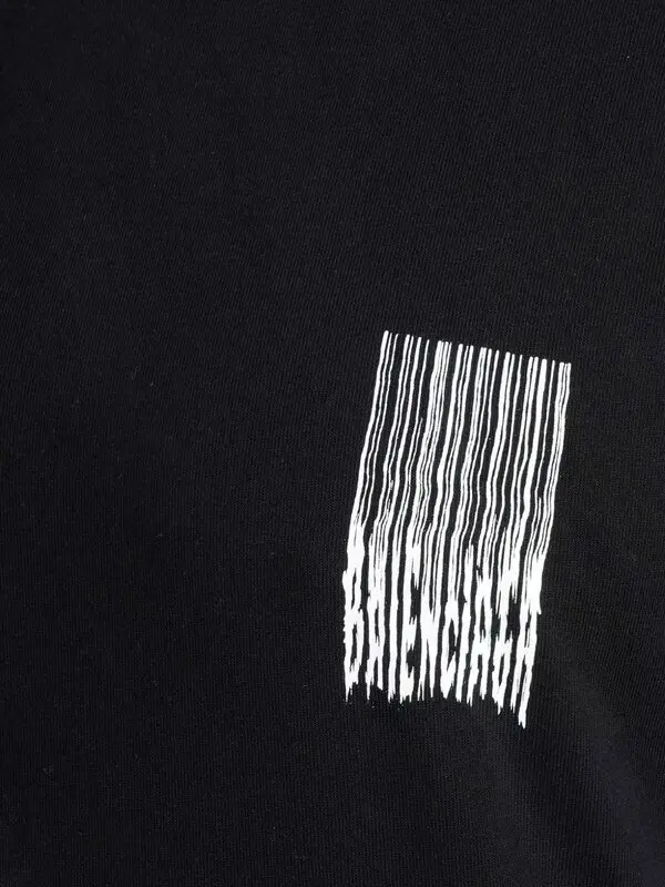 Balenciaga Barcode-print T-shirt - Black