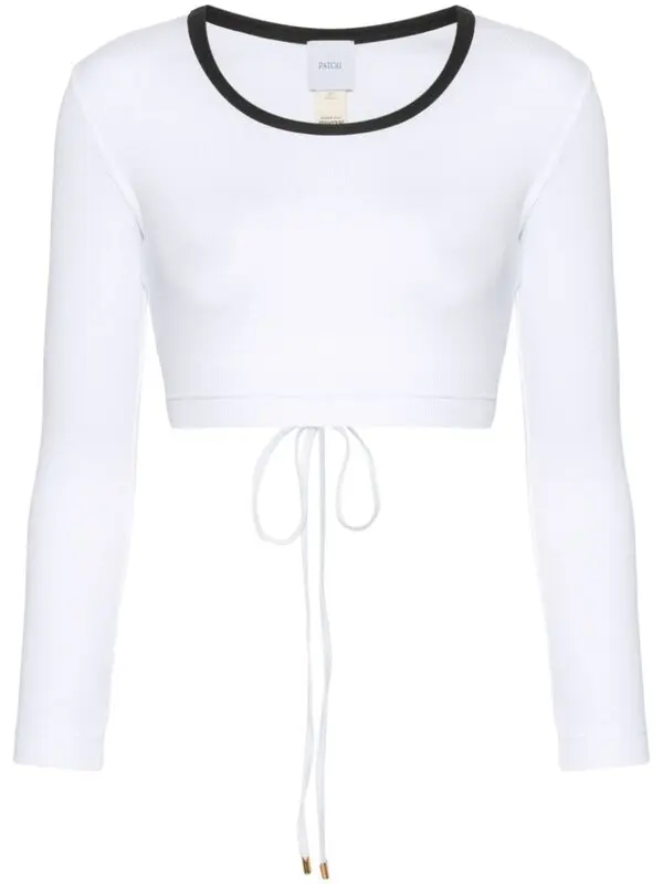 Patou Fine-ribbed Cropped Top
