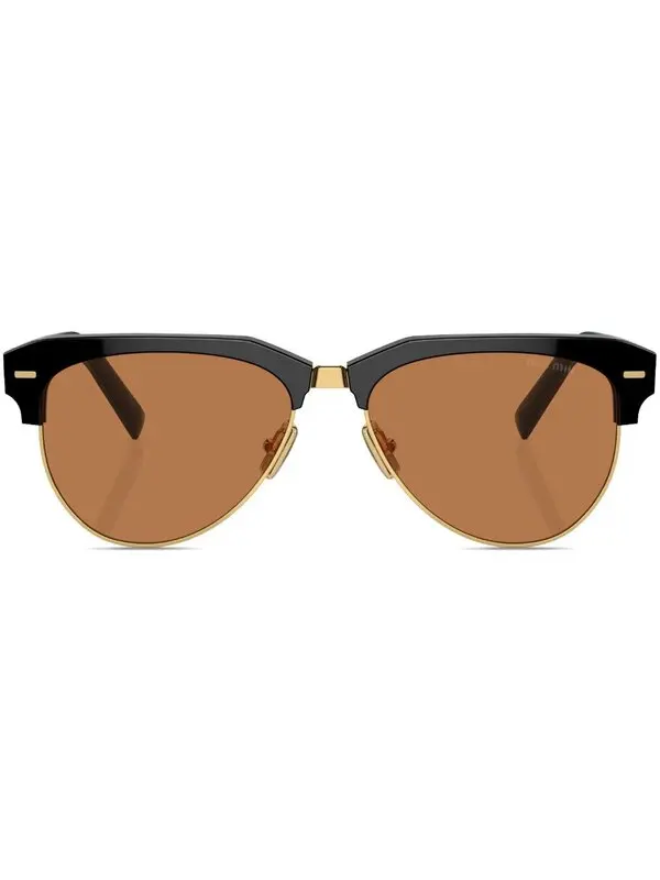 Miu Miu Navigator-frame Sunglasses - Black