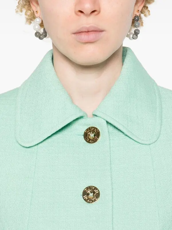 PATOU Cropped Tweed Jacket - Green
