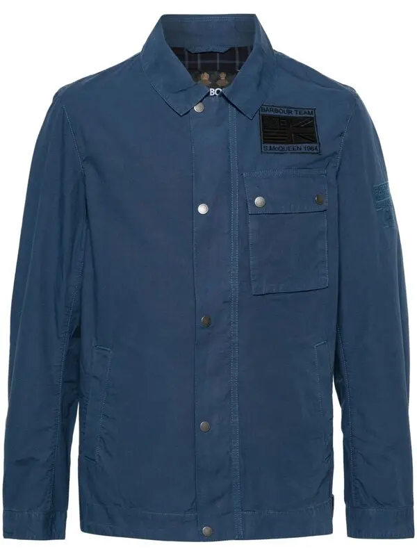 Barbour Workers Cotton Shirt Jacket - Blue