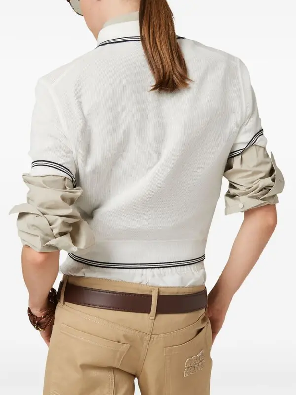 Miu Miu Stripe-detail Polo Top