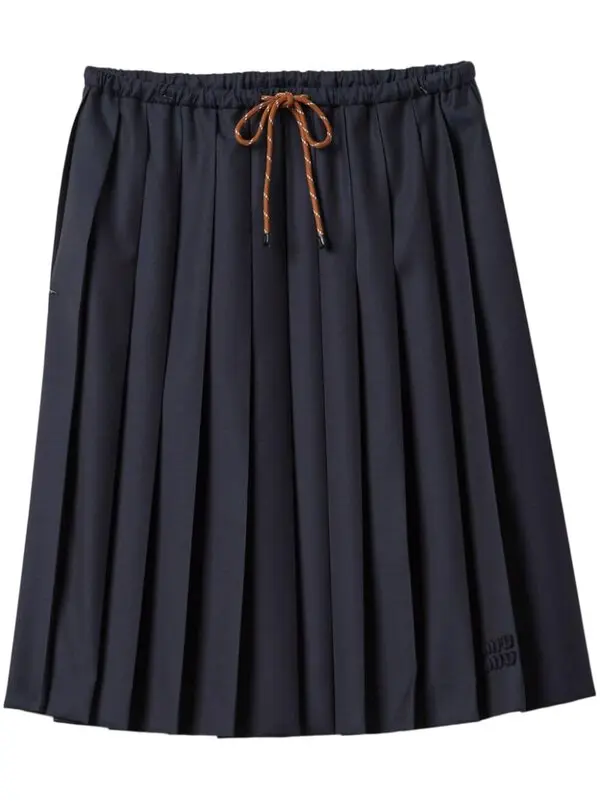 Miu Miu Pleated Midi Skirt