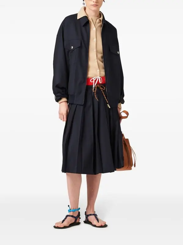 Miu Miu Pleated Midi Skirt