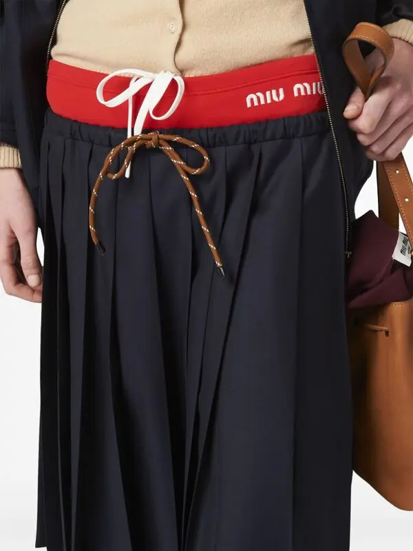 Miu Miu Pleated Midi Skirt