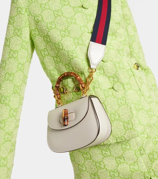 Gucci Bamboo 1947 Mini Leather Top-handle Bag - White