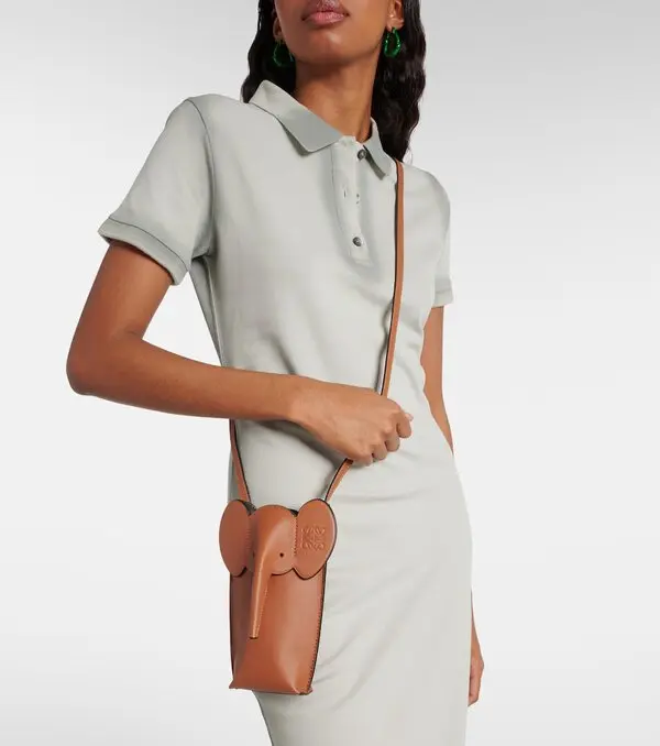 Loewe Paula'S Ibiza Elephant Pocket Textured-Leather