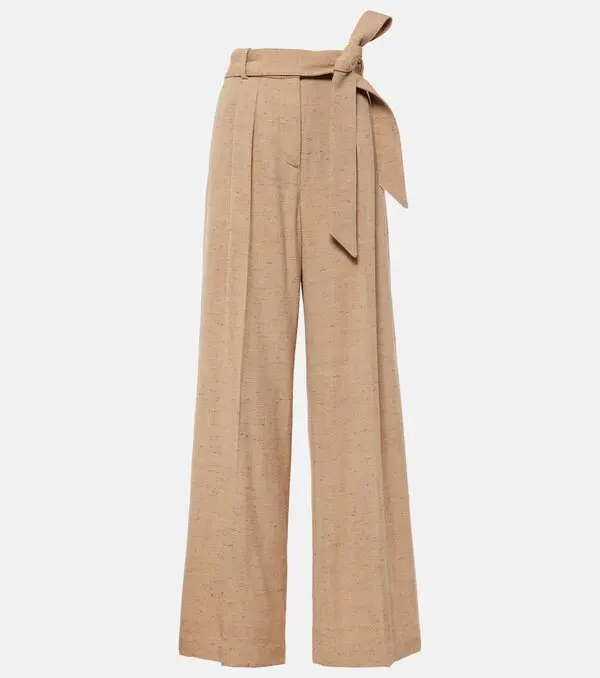 JOSEPH Atlas High-rise Wide-leg Pants