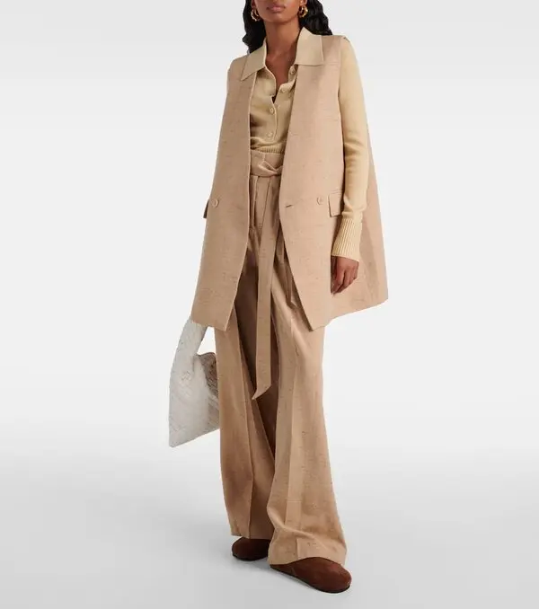 JOSEPH Atlas High-rise Wide-leg Pants