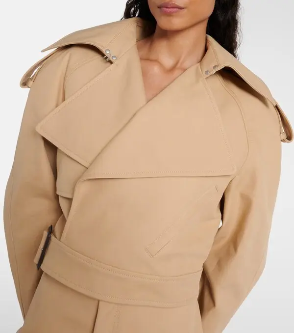 Wardrobe.NYC Cropped Cotton Jacket - Neutrals