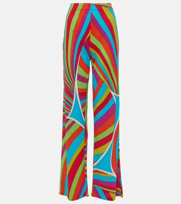 Emilio Pucci Iride Printed Straight Pants