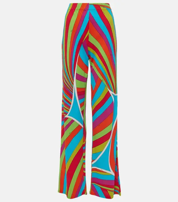 Emilio Pucci Iride Printed Straight Pants - Multicoloured