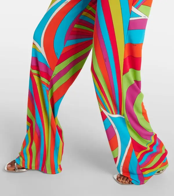 Emilio Pucci Iride Printed Straight Pants - Multicoloured