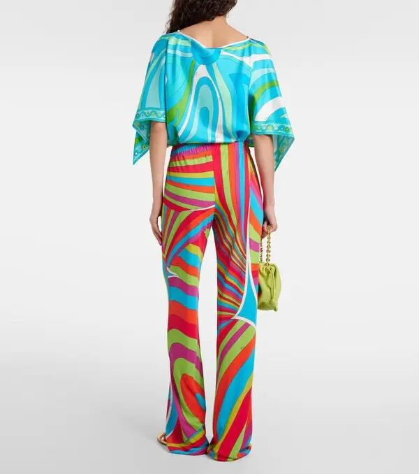 Emilio Pucci Iride Printed Straight Pants