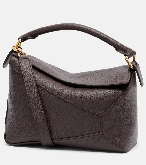 Loewe Puzzle Small Leather Shoulder Bag - Brown