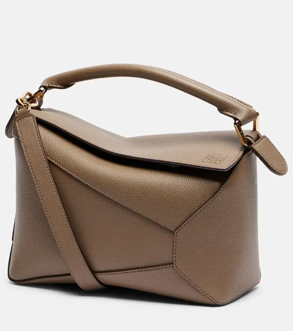Loewe Puzzle Small Leather Shoulder Bag - Brown
