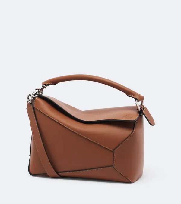 Loewe Puzzle Small Leather Shoulder Bag - Brown