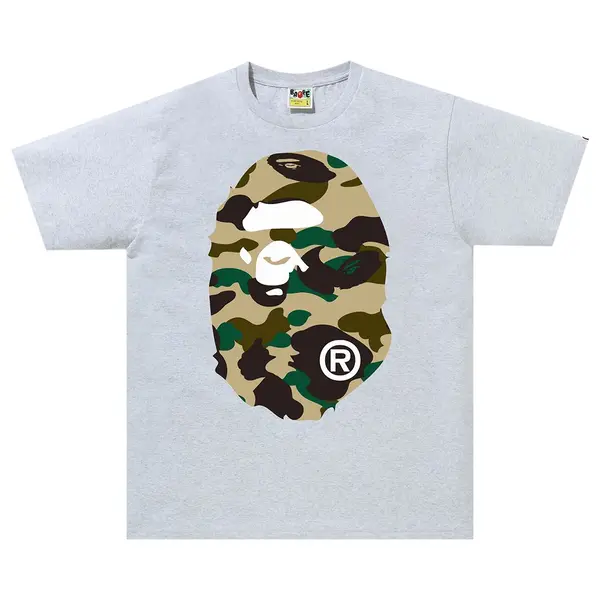 A BATHING APE 1st Camo Big Ape Head Tee - Grey