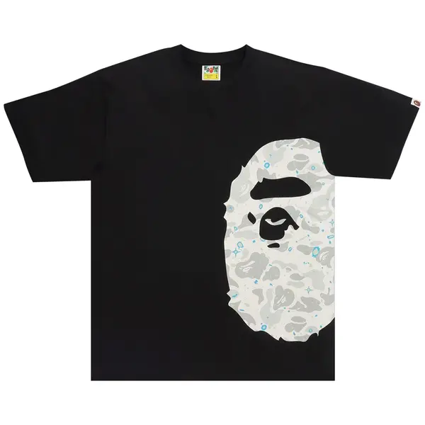 A BATHING APE Space Camo Big Ape Head T-shirt - Black