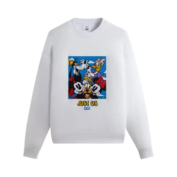 Kith For Mickey & Friends Family Portrait Vintage Crewneck - White