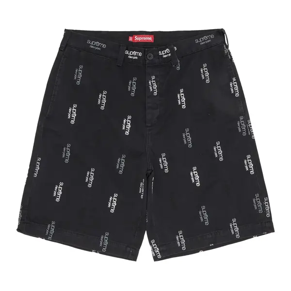 Supreme Classic Logo Chino Short - Black