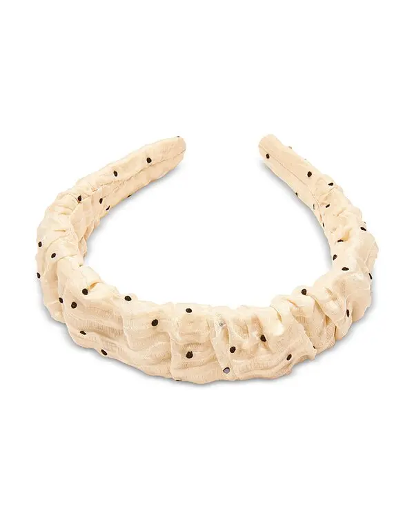 Lele Sadoughi Polka Kelly Headband - Cream | Editorialist display picture 1