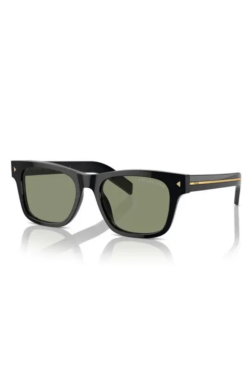 Prada 55mm Polarized Rectangular Sunglasses