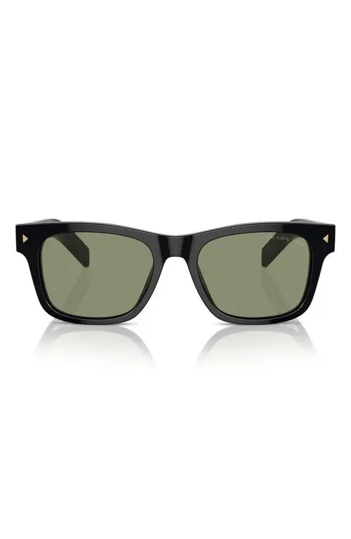 Prada 55mm Polarized Rectangular Sunglasses