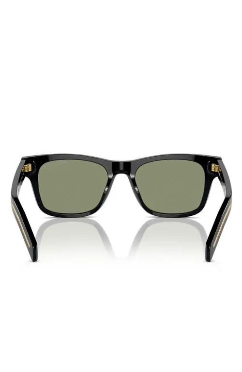 Prada 55mm Polarized Rectangular Sunglasses
