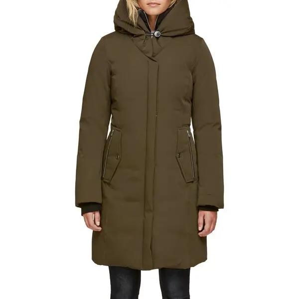 Soia & Kyo Slim Fit Hooded Down Coat