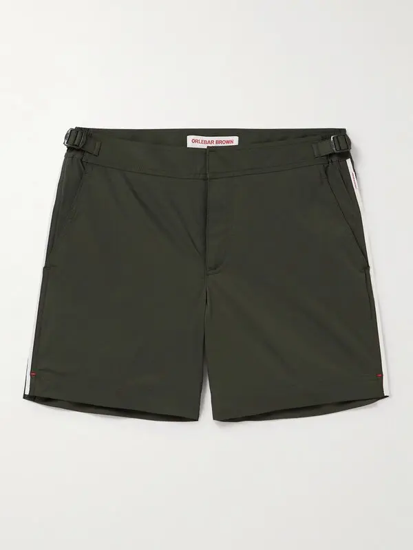 Orlebar Brown Bulldog Straight-leg Mid-length Swim Shorts - Green