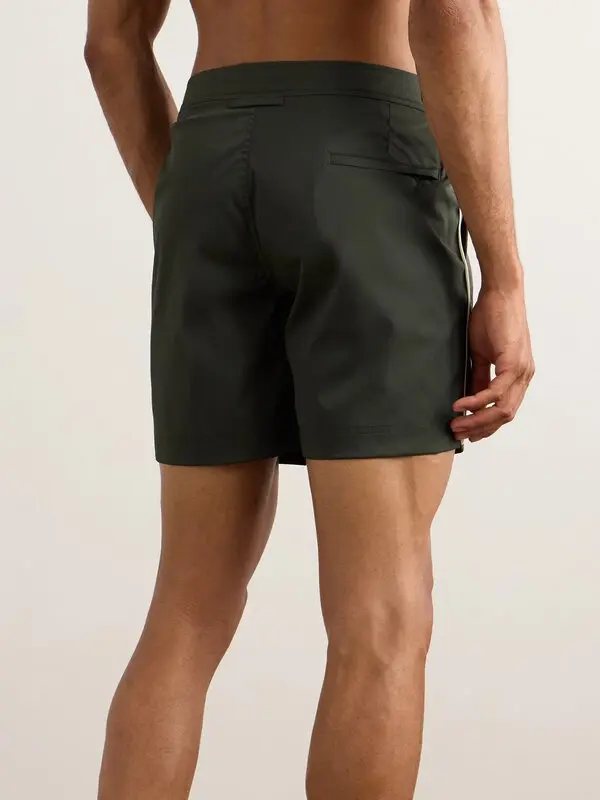 Orlebar Brown Bulldog Straight-leg Mid-length Swim Shorts - Green