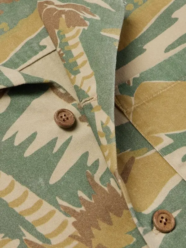 CHERRY LOS ANGELES Camp-collar Printed Cotton-twill Shirt