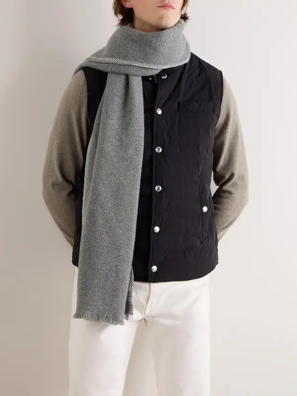 Brunello Cucinelli Frayed Cashmere Scarf