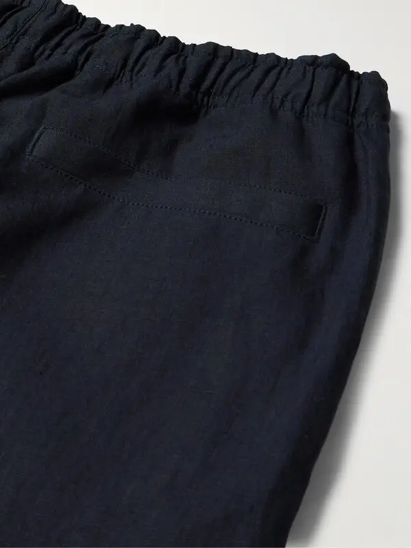 Orlebar Brown Alex Tapered Linen Drawstring Trousers - Blue