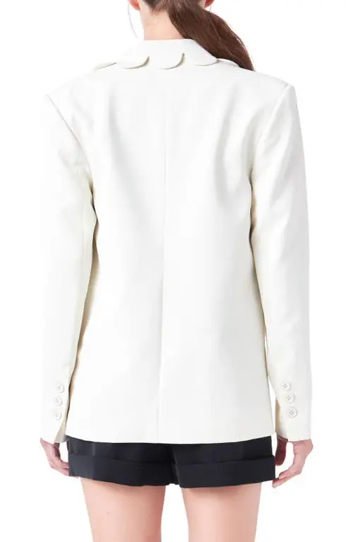 English Factory Scallop Collar Blazer
