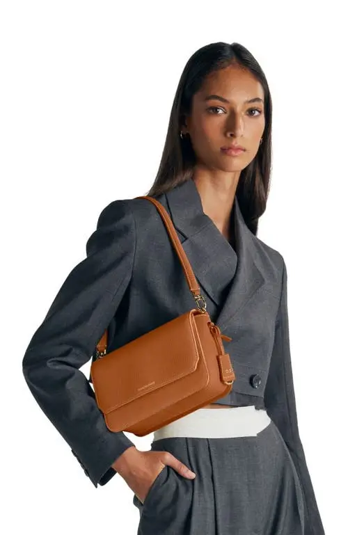 MAISON DE SABRE Leather Flap Bag - Pecan Brown
