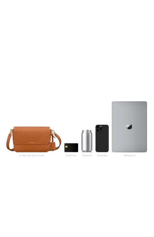 MAISON DE SABRE Leather Flap Bag - Pecan Brown