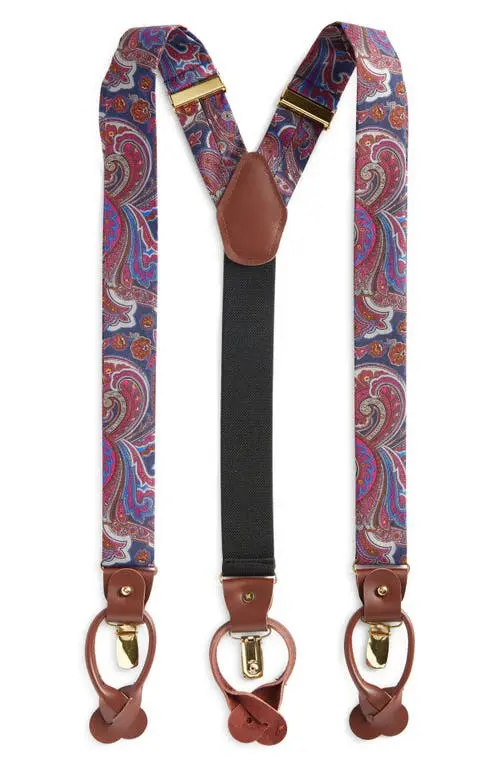 CLIFTON WILSON Paisley Silk Suspenders
