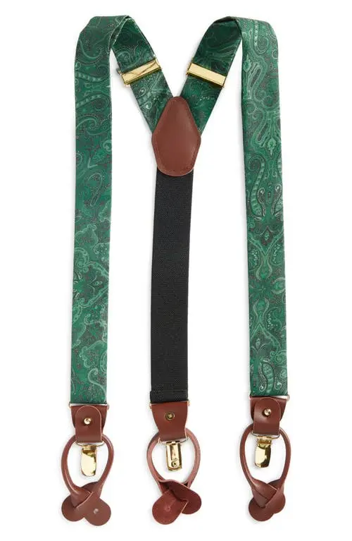 CLIFTON WILSON Paisley Silk Suspenders