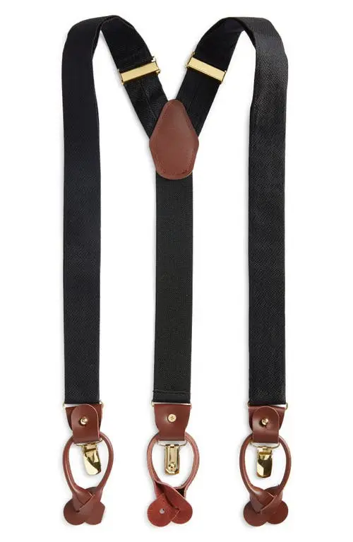 CLIFTON WILSON Lightly-patterned Silk Suspenders