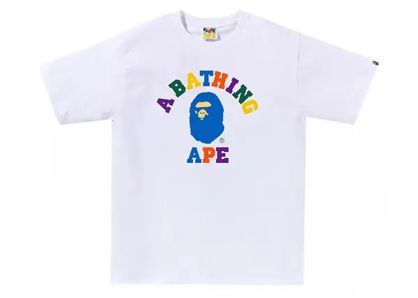 A BATHING APE Colors College Tee Shirt - White