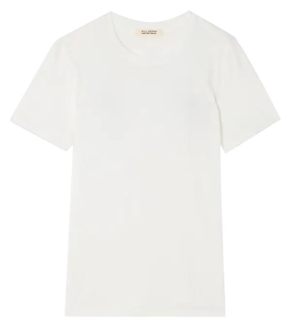 NILI LOTAN Mariela Cotton-jersey T-shirt - White
