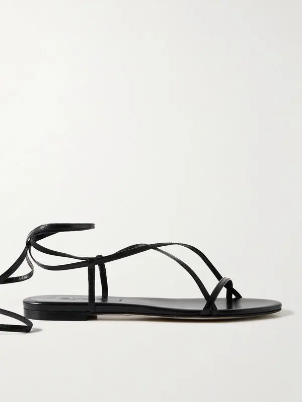 AeydĒ Penny Leather Sandals - Black