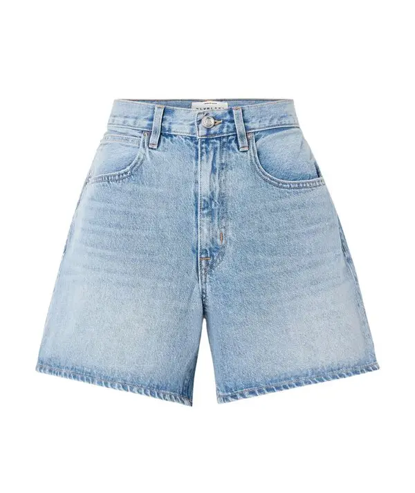 SLVRLAKE Walker Distressed Denim Shorts - Blue