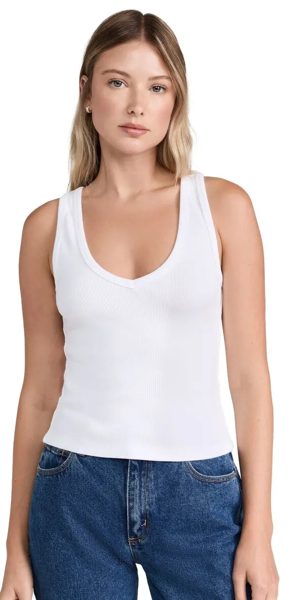 PERFECTWHITETEE V-neck Ribbed Tank